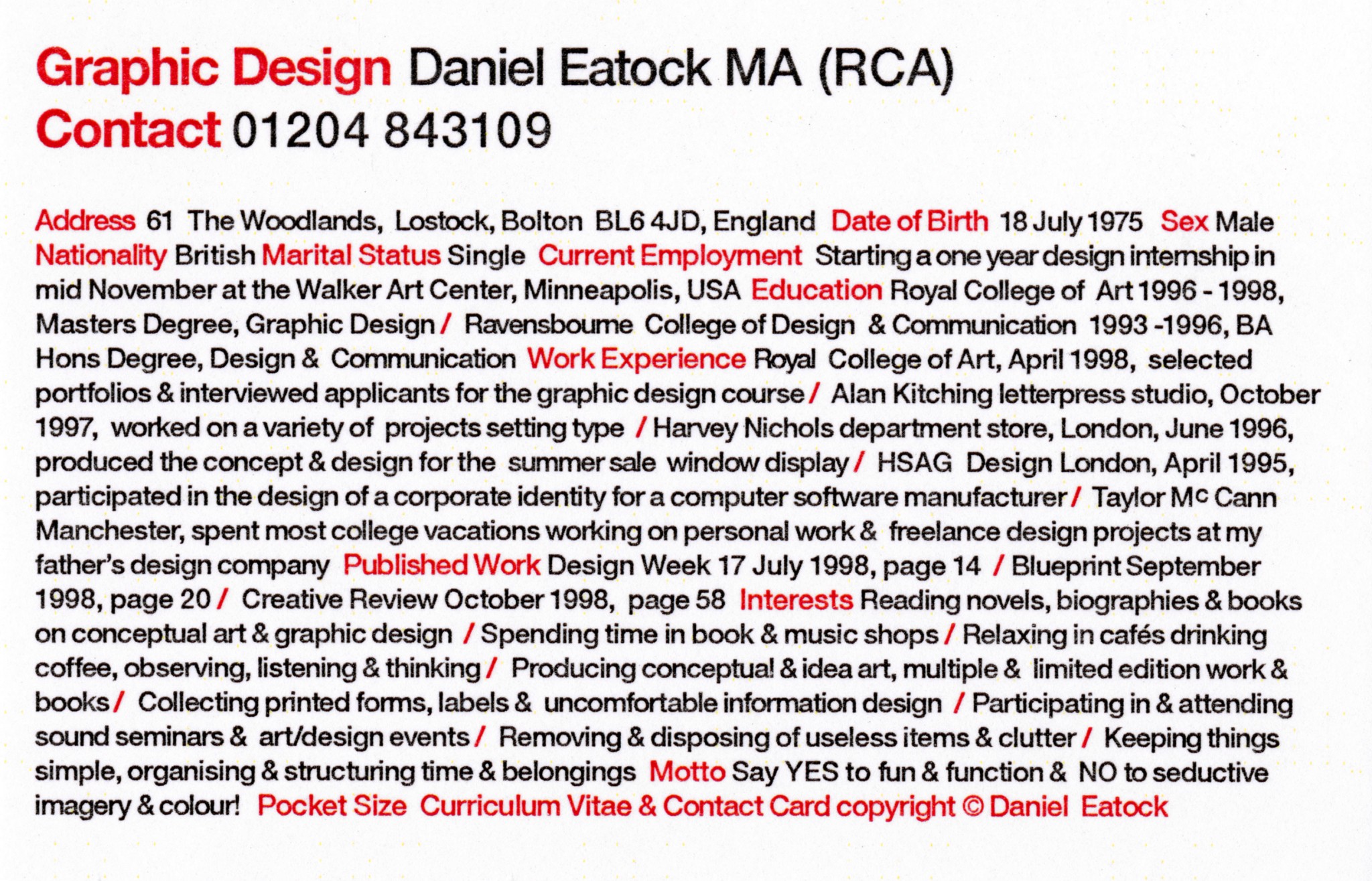 Deal three | Oracles: Artists’ Calling Cards